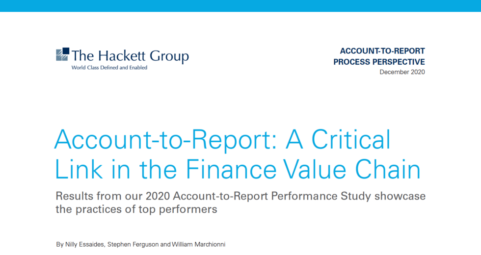 Account-to-Report: A Critical Link in the Finance Value Chain ...